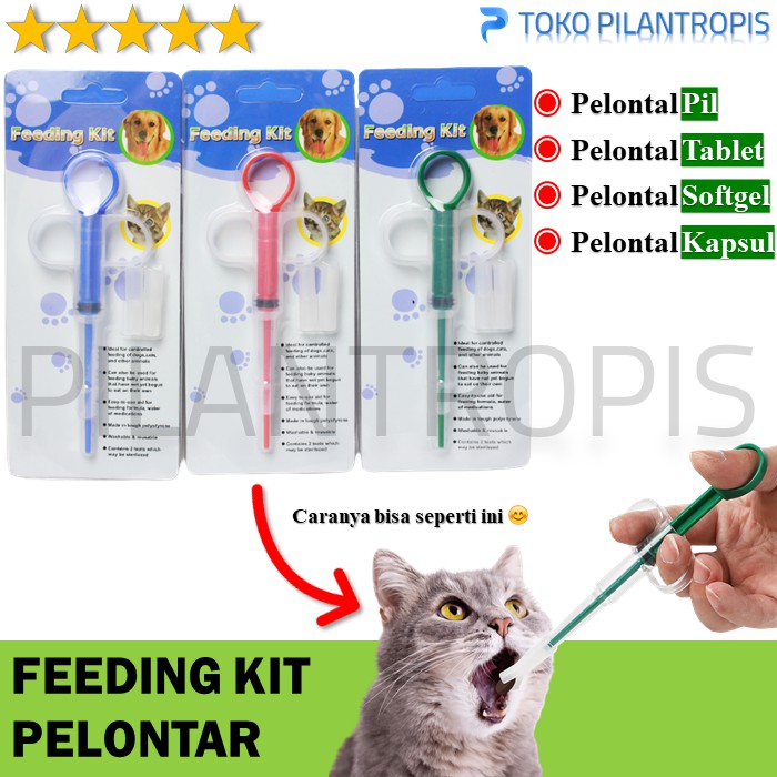 Jual FEEDING KIT PELONTAR OBAT KUCING SEPETAN SPETAN ALAT BANTU OBAT ...