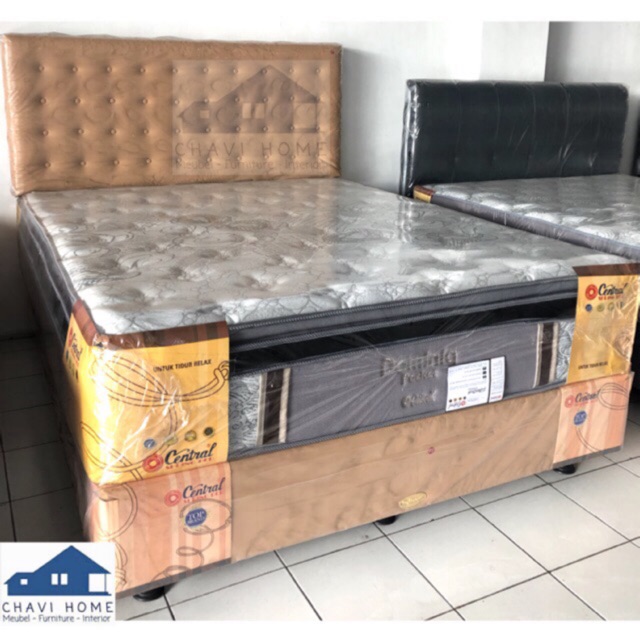Jual Kasur springbed central dominiq spring bed pillow top bergaransi kualitas top | Shopee ...