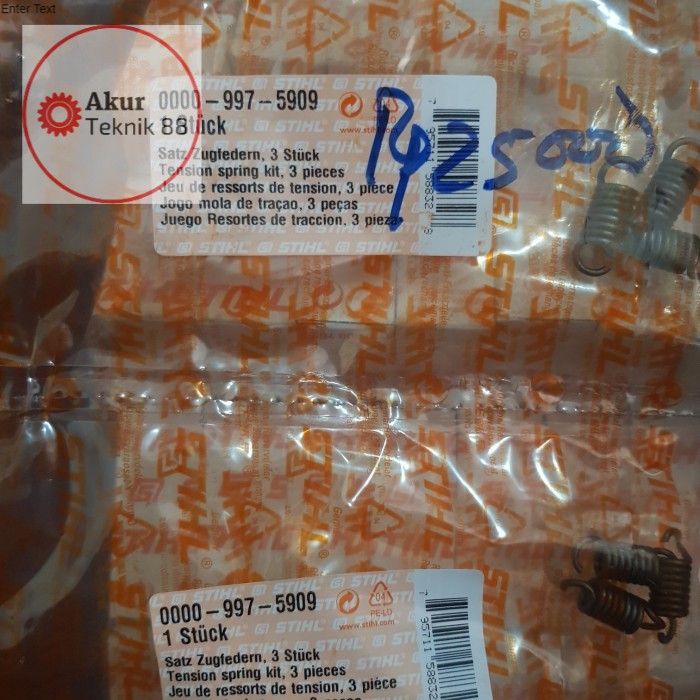 Jual Tension spring kit (set isi 3) per pirodo chainsaw 070 STIHL ASLI ...