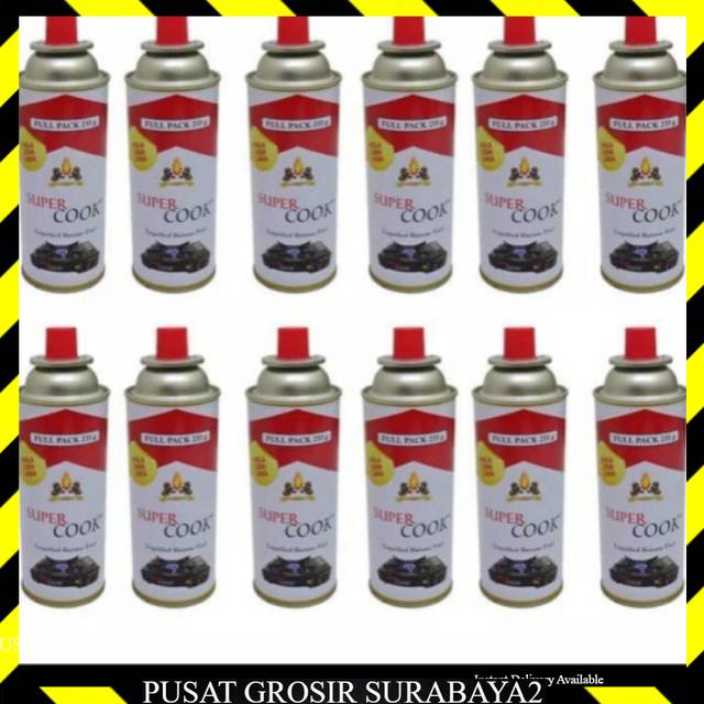Jual SUPER COOK : TABUNG GAS KALENG PORTABLE SUPER COOK 235gr | Shopee ...