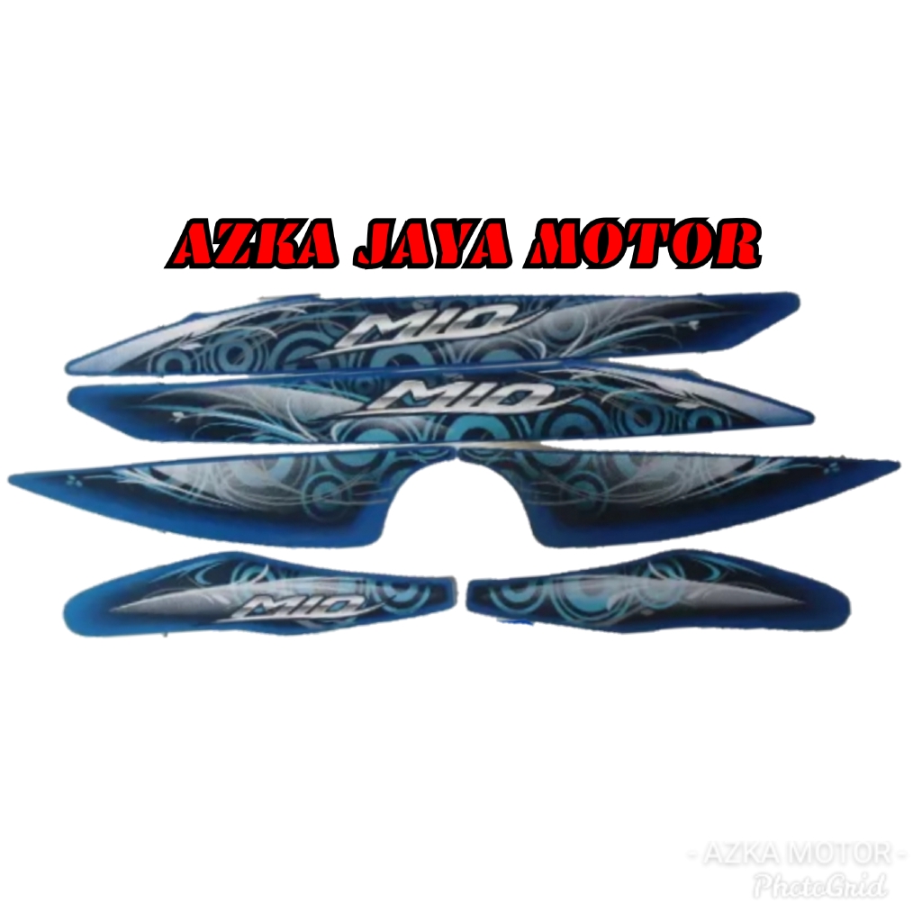 Jual Striping Yamaha Mio smile biru 2011 / sticker / stiker list Mio ...