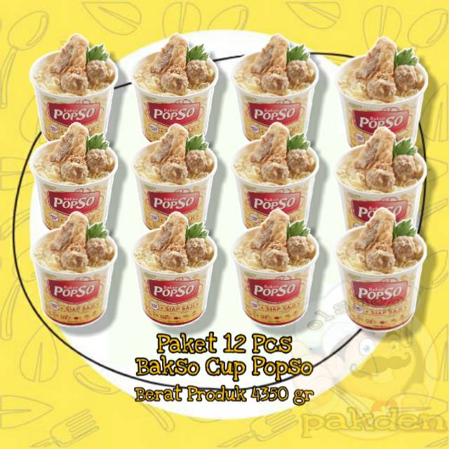 Jual PAKDEN BAKSO CUP POPSO PAKET 12 PC / BAKSOSAPI / OLSHOPPAKDEN ...