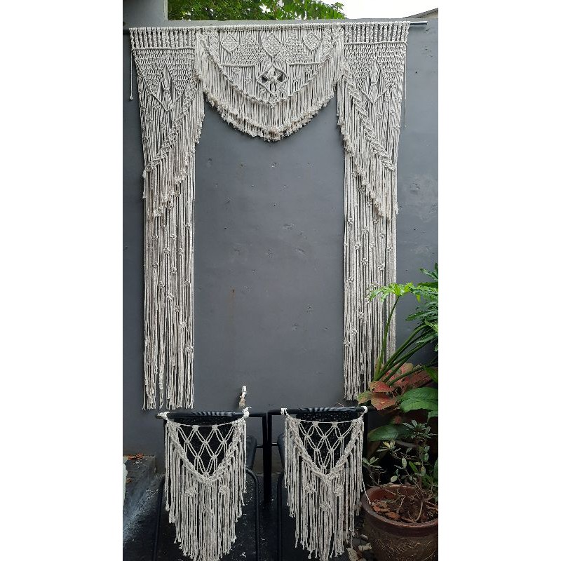 Jual Tirai Macrame / wedding back drop macrame | Shopee Indonesia