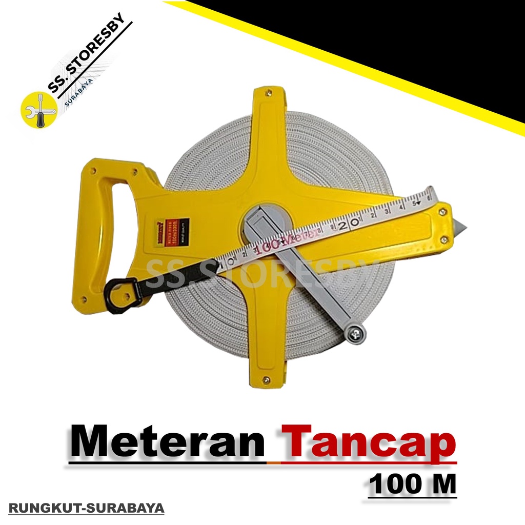 Jual METERAN TANCAP 100M METERAN TANAH METERAN FIBER METERAN ROLL METER ...