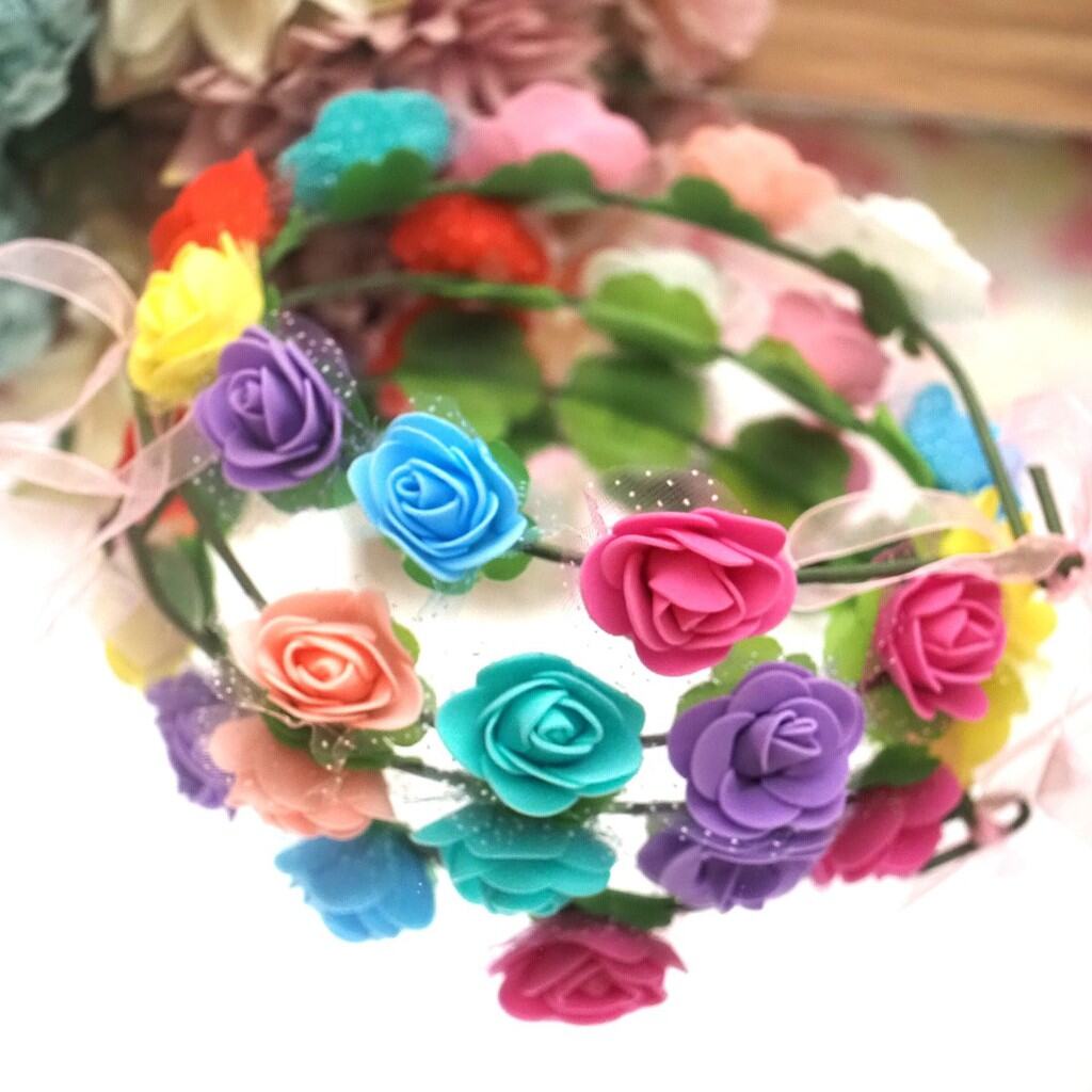 Jual MAHKOTA BUNGA SPON / FLOWER CROWN /BANDO BUNGA / HIASAN KEPALA ...