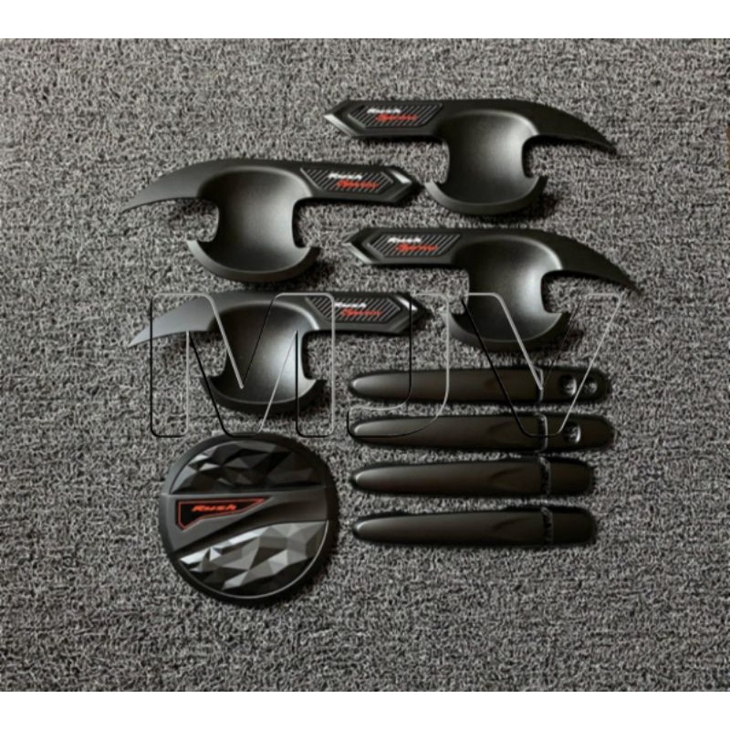 Jual PAKET OUTER COVER HANDLE COVER TANGKI ALL NEW RUSH 2018-2021 HITAM ...