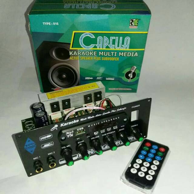 Jual CAPELLA Kit Power Aktif Speaker mp3 player + Subwoofer Karaoke ...