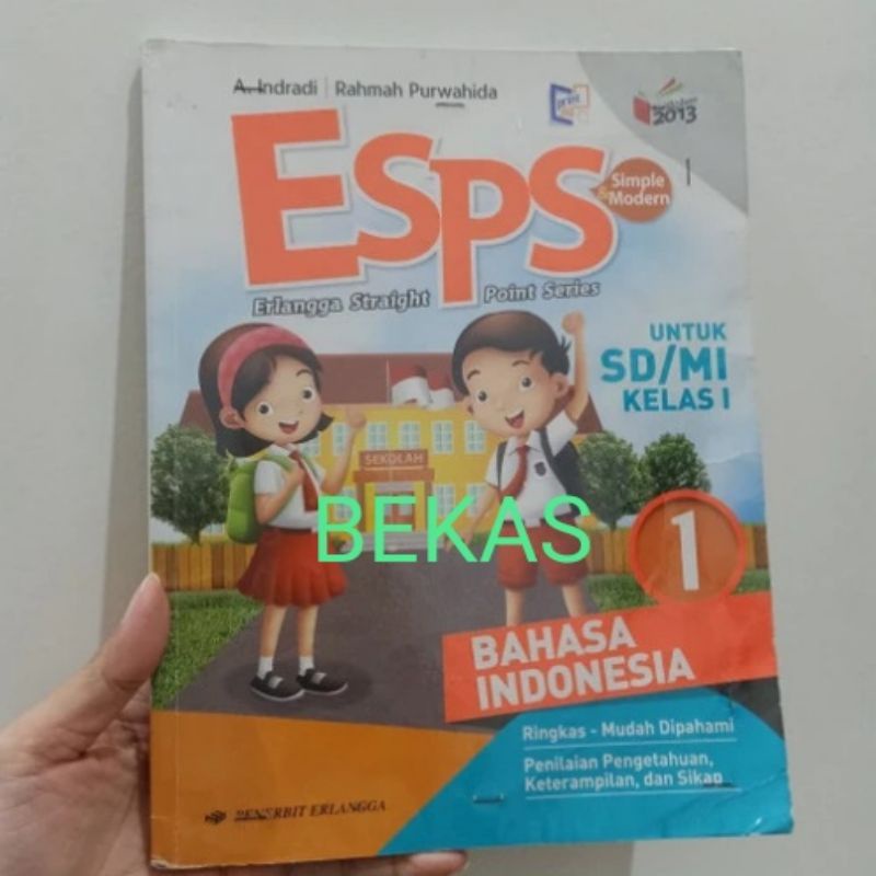 Jual ESPS Bahasa Indonesia kelas 1 I SD Erlangga kurikulum 2013 - A Indradi | Shopee Indonesia