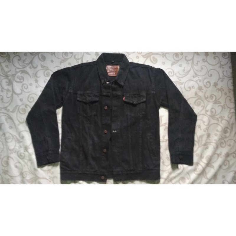 Jual Preloved/Thrift Jaket Denim hitam Levis Jacket Strauss & Co ...