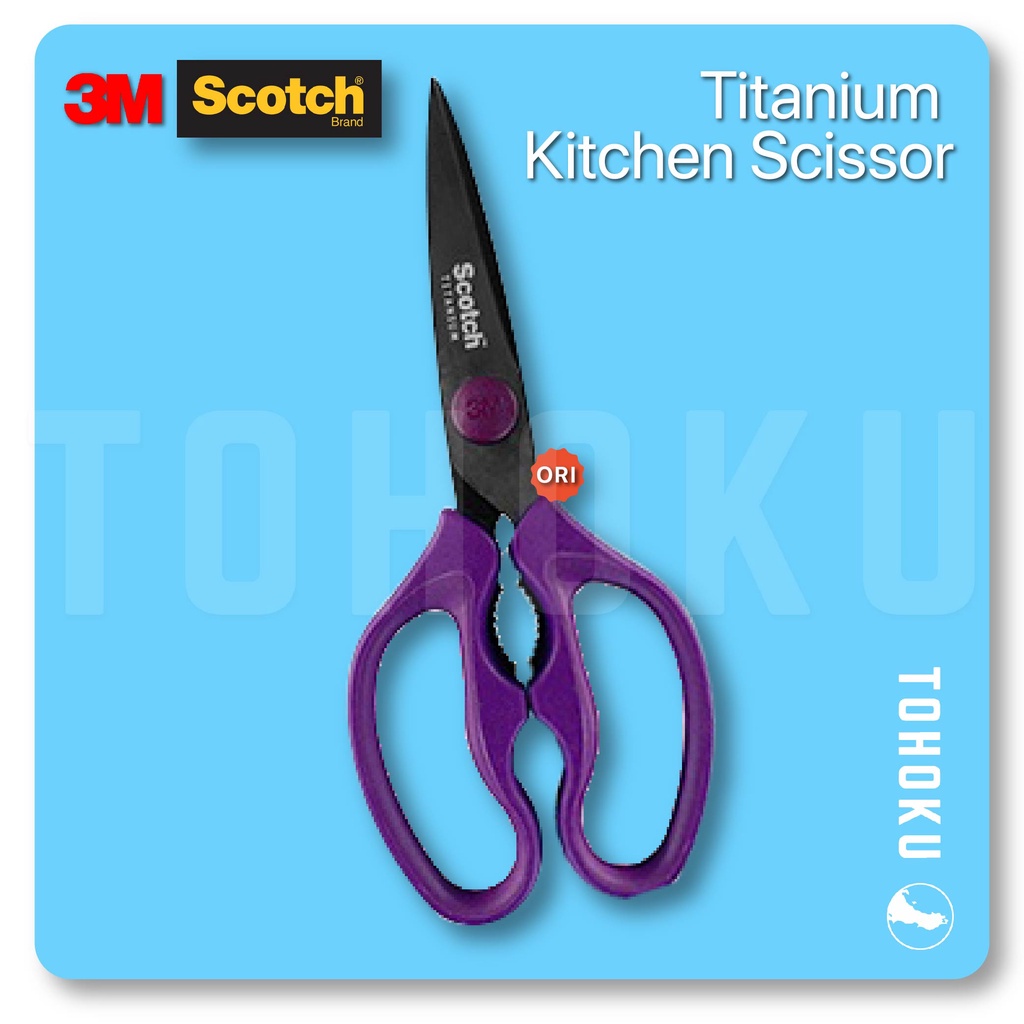 Jual (Ori) 3M Scotch Gunting Dapur Anti-Bakteri - Gunting Titanium KS ...