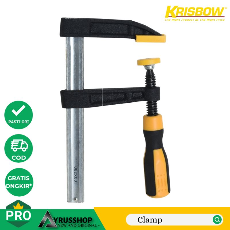 Jual Krisbow Alat Klem Penjepit 10x20 F Clamp | Shopee Indonesia