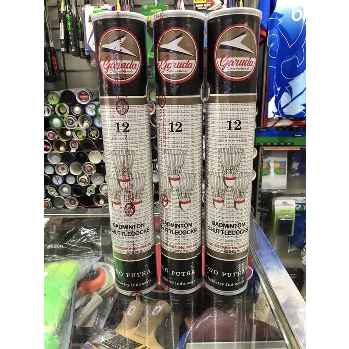Jual SHUTTLECOCK BADMINTON GARUDA INTERNASIONAL HITAM ORIGINAL ISI ...