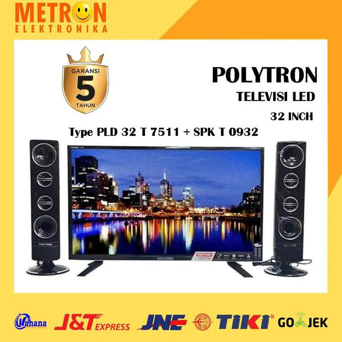 Jual POLYTRON PLD-32 T 7511 LED TV / 32 INCH + SPEAKER / PLD32T7511 | Shopee Indonesia