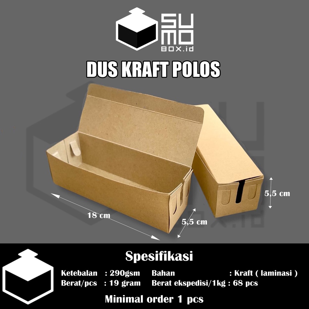 Jual Box Kraft SOSIS / Dus Corndog / Paper box Hot dog Dus Polos Coklat ...