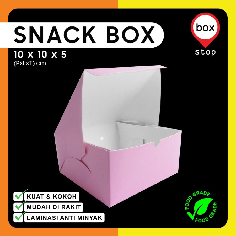Jual Kotak Snack Box - Dus Katering Catering - PINK - 10x10x5 cm ( XS ...