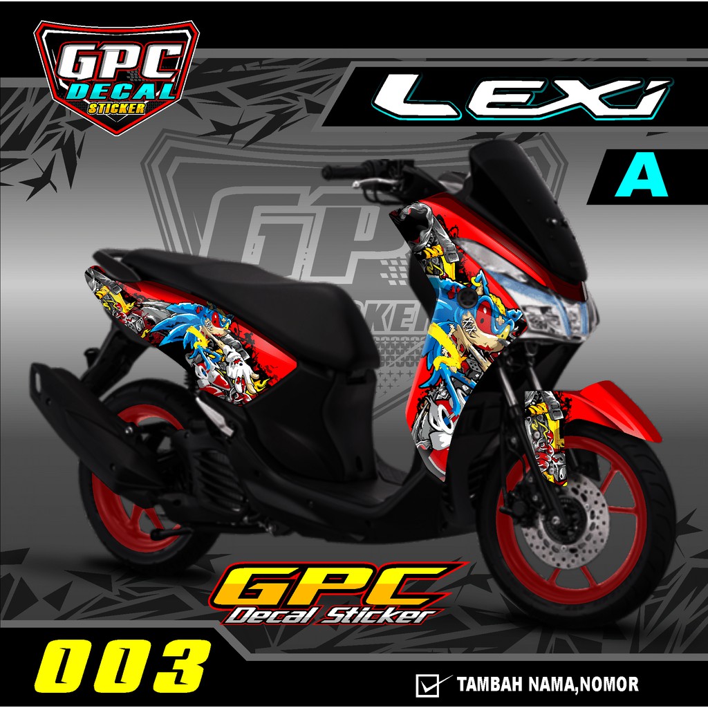 Jual Decal Sticker Variasi Fullbody Yamaha Lexi 003-Dekal Stiker Lexi ...