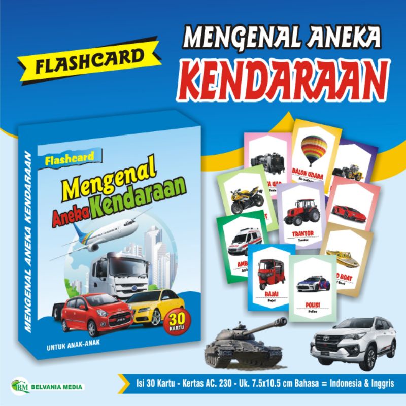 Jual flash card mengenal aneka binatang, kendaraan, buah, & sayuran ...