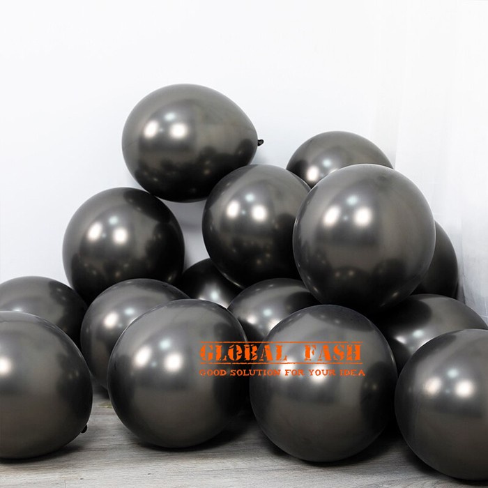 Jual balon Chrome hitam 12 inch / balon mengkilap / metalik balloon 12 ...
