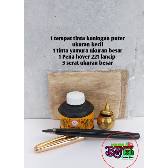 Jual satu set paket hemat peralatan menulis lengkap Pena kayu tutul ...