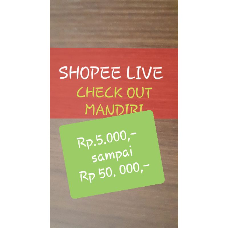 Jual Shopee Live CO Mandiri Rp5.000- Rp50.000 Ongkir 1kg | Shopee Indonesia