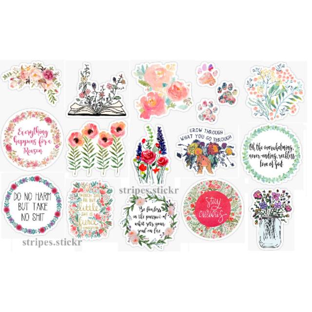 Jual Floral sticker pack | Shopee Indonesia
