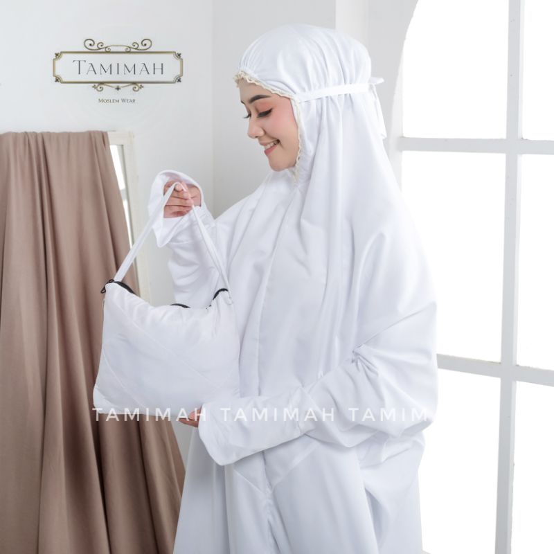 Jual TAMIMAH - Mukena Terusan Dewasa Jumbo Polos Traveling Mewah ...