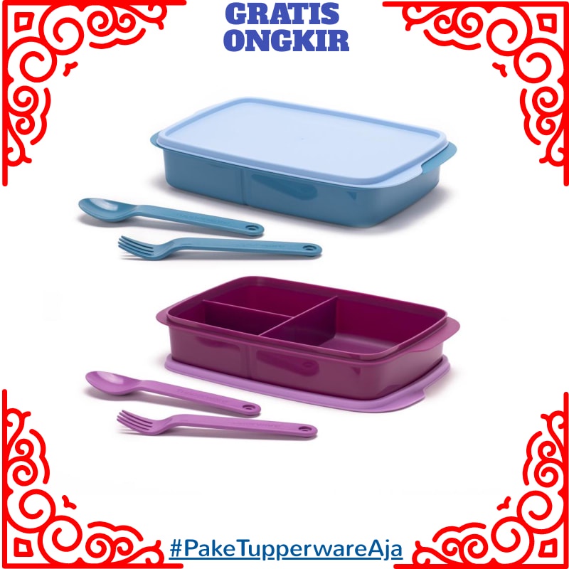 Jual Kotak Makan Set Tupperware - Tempat Makan + Cutlery Set Cool Ten ...