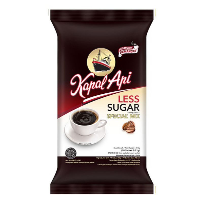 Jual KOPI KAPAL API SPECIAL MIX LESS SUGAR ISI 10 SACHET | Shopee Indonesia