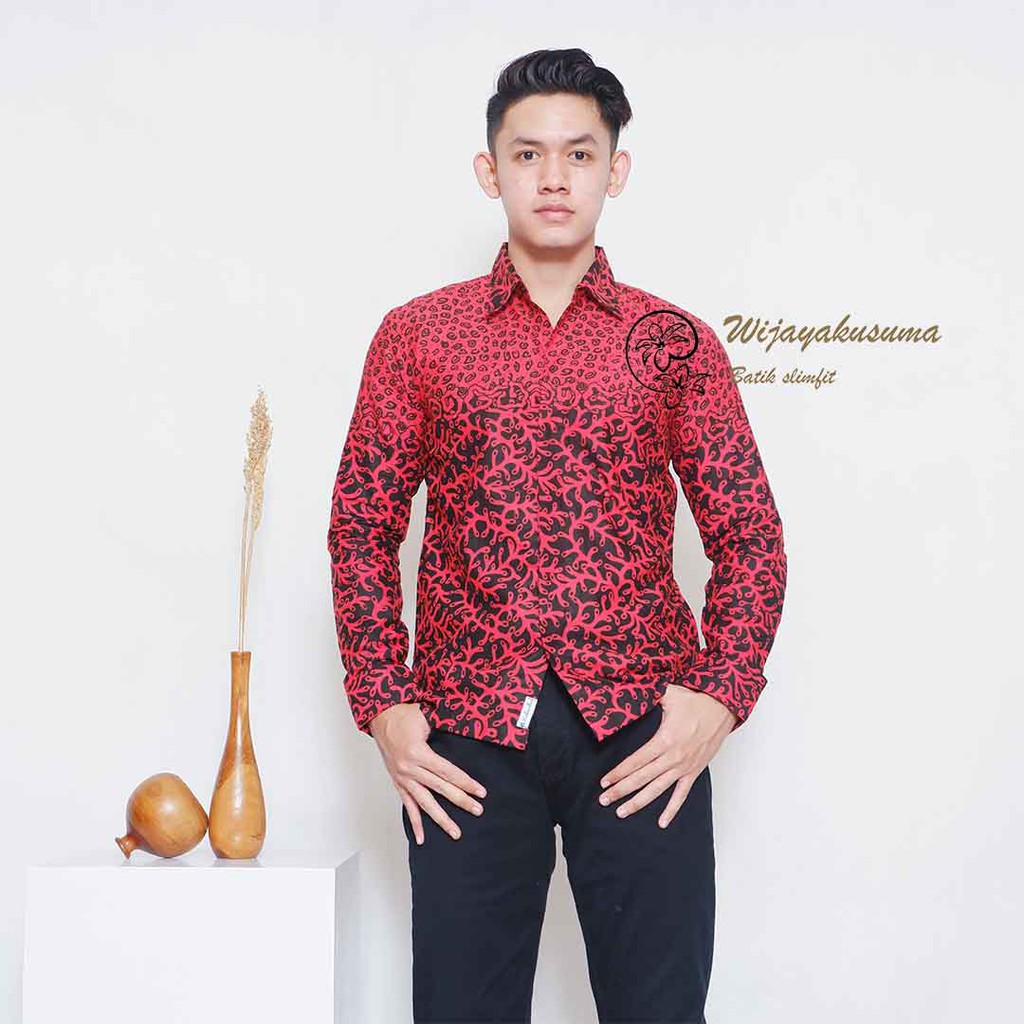 Jual BATIK PREMIUM SLIMFIT WIJAYA KUSUMA 912 | Shopee Indonesia