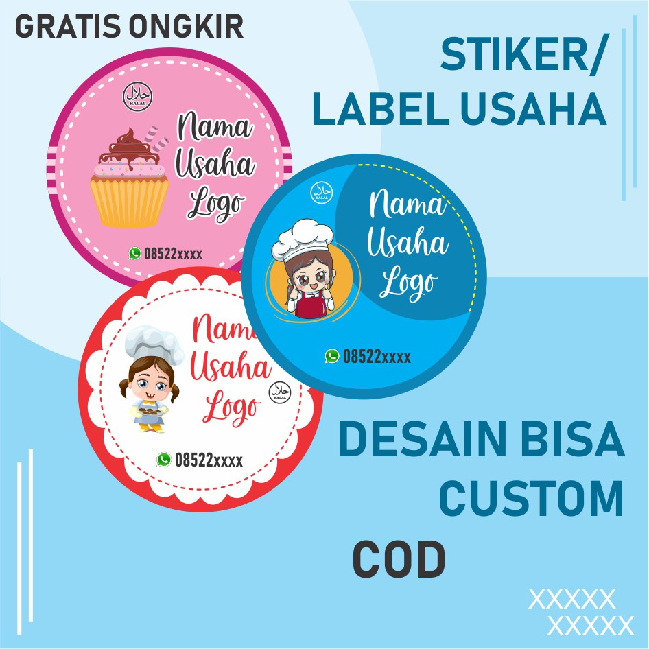 Jual stiker label makanan custom murah | Shopee Indonesia