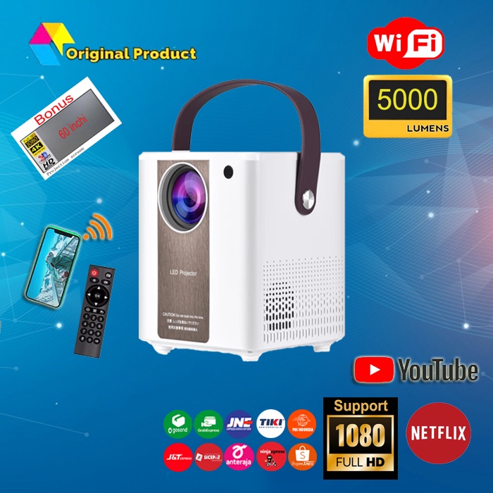 Jual PROYEKTOR ANDROID 5000 LUMEN WIFI / PROJECTOR / PROYEKTOR WIFI ...