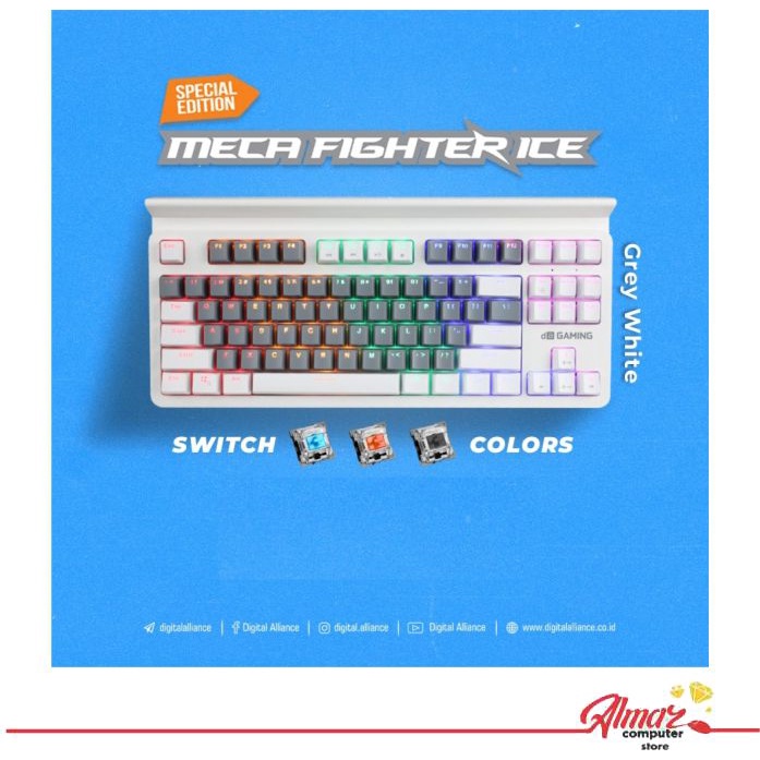 Jual Digital Alliance Keyboard Gaming Meca Fighter Ice TKL SE Grey ...