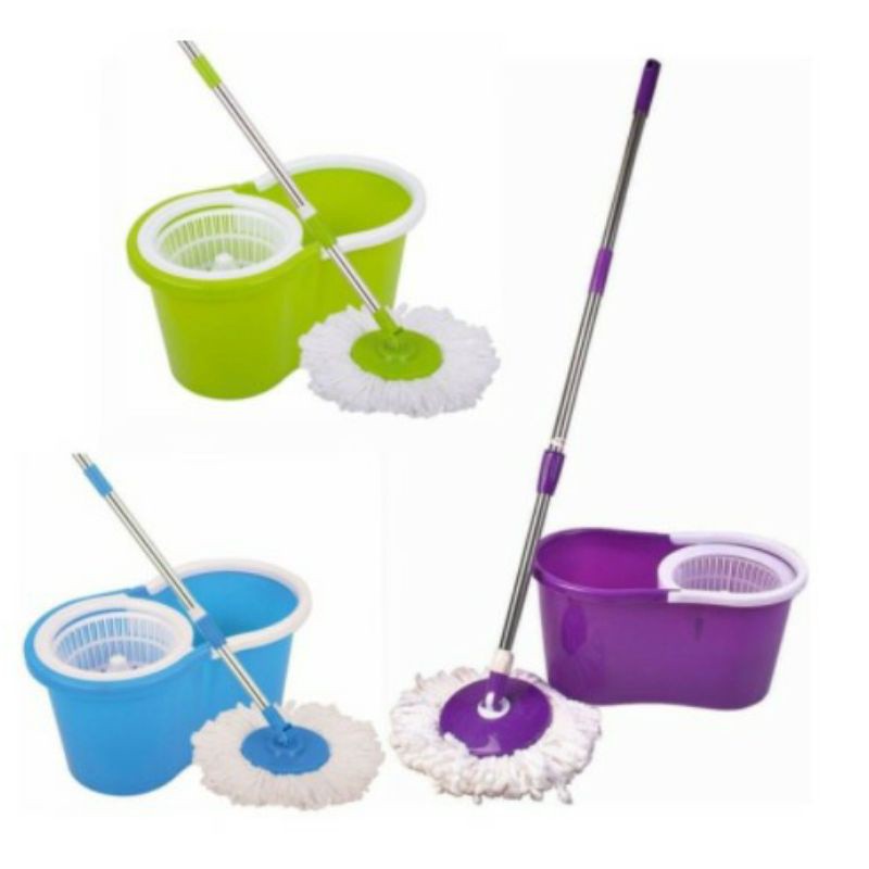 Jual Mini Mop Set TRI-J 360/Magic Mop /Spin Mop Plastik / Alat pel ...