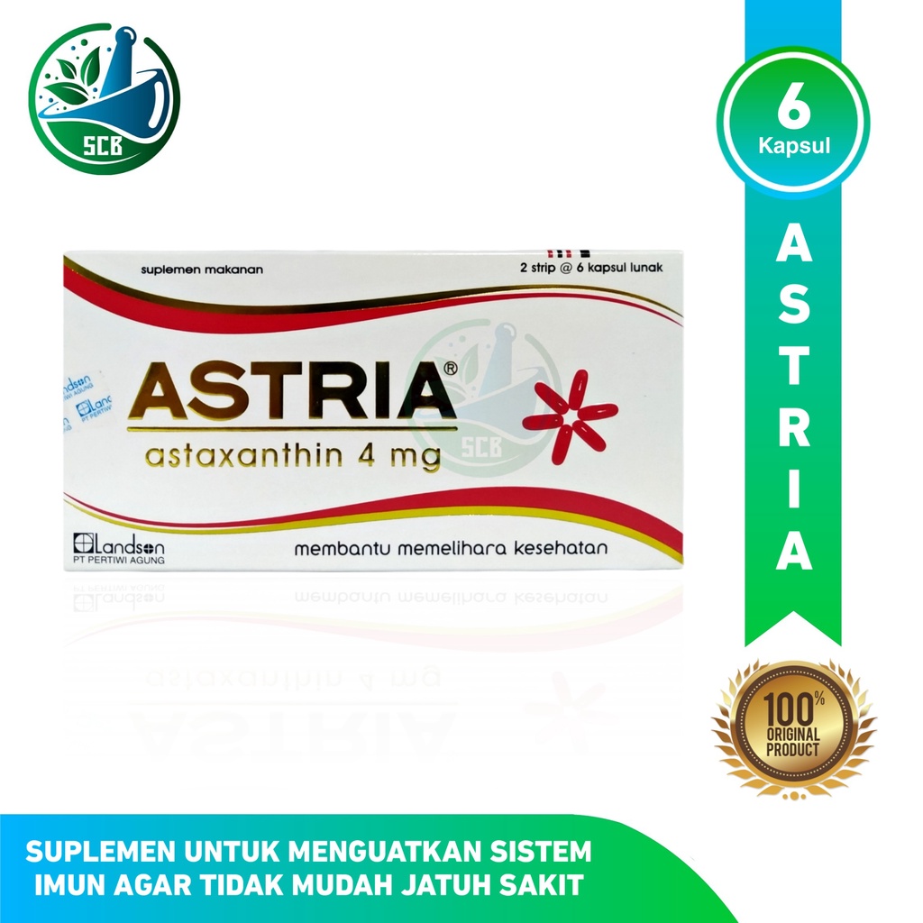Jual Astria 4 mg Strip - Suplemen Daya Tahan Tubuh Antioksidan 6 Kapsul ...