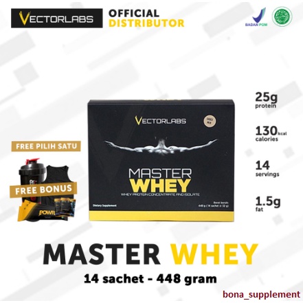 Jual MASTER WHEY 14 SACHET VECTORLABS 14sachet PROTEIN ISOLATE VECTOR ...