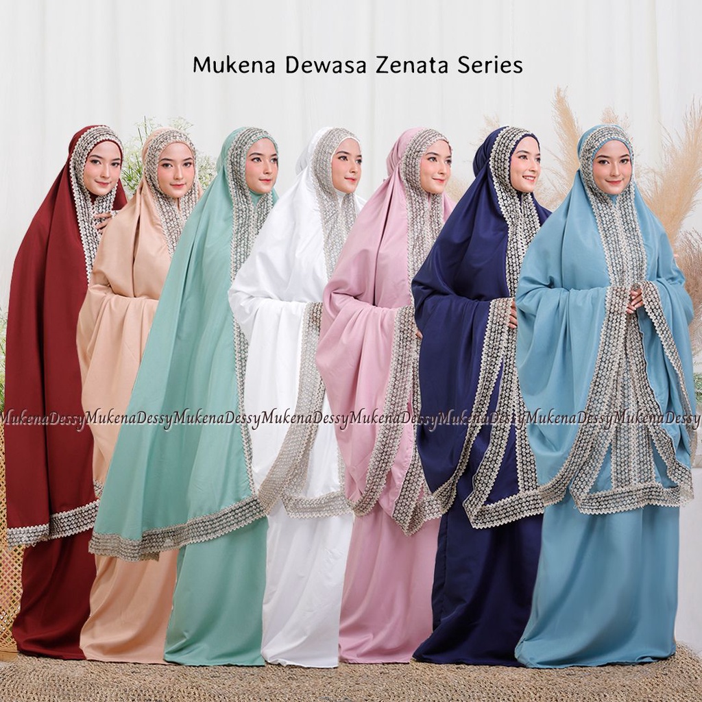 Jual MUKENA DEWASA LACE MOTIF ZENATA SERIES | Shopee Indonesia