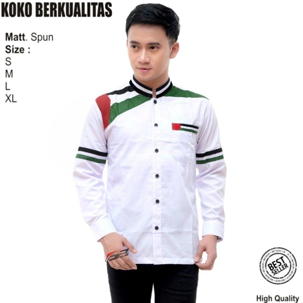 Jual Baju Koko Palestina | Koko Palestina Putih | Kemeja Koko Palestina ...