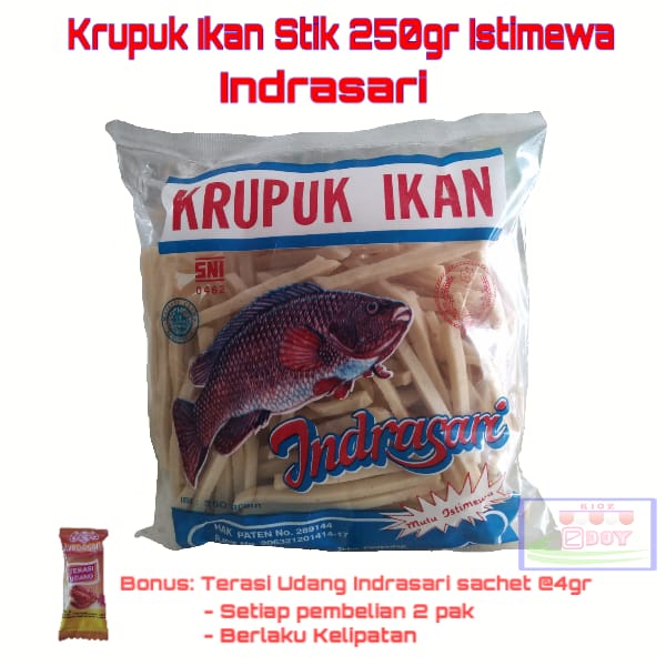 Jual Krupuk Ikan Stik 250 gr Kualitas Super Indrasari | Shopee Indonesia