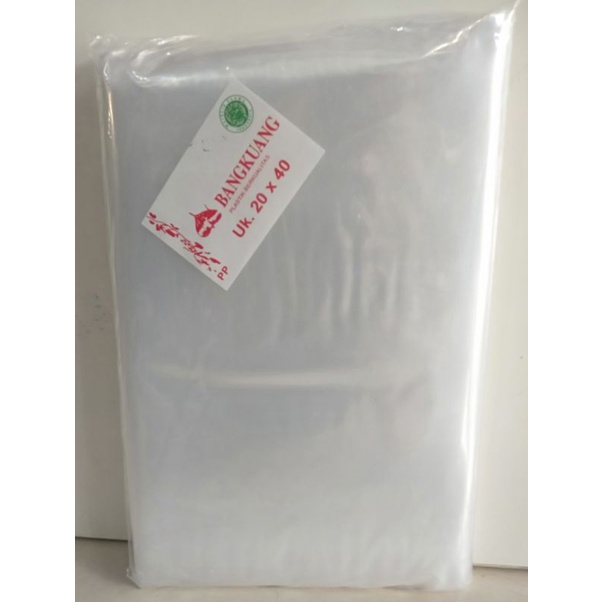 Jual plastik PP bangkuang bening transparan ukuran 20x40 1pack isi 100 ...