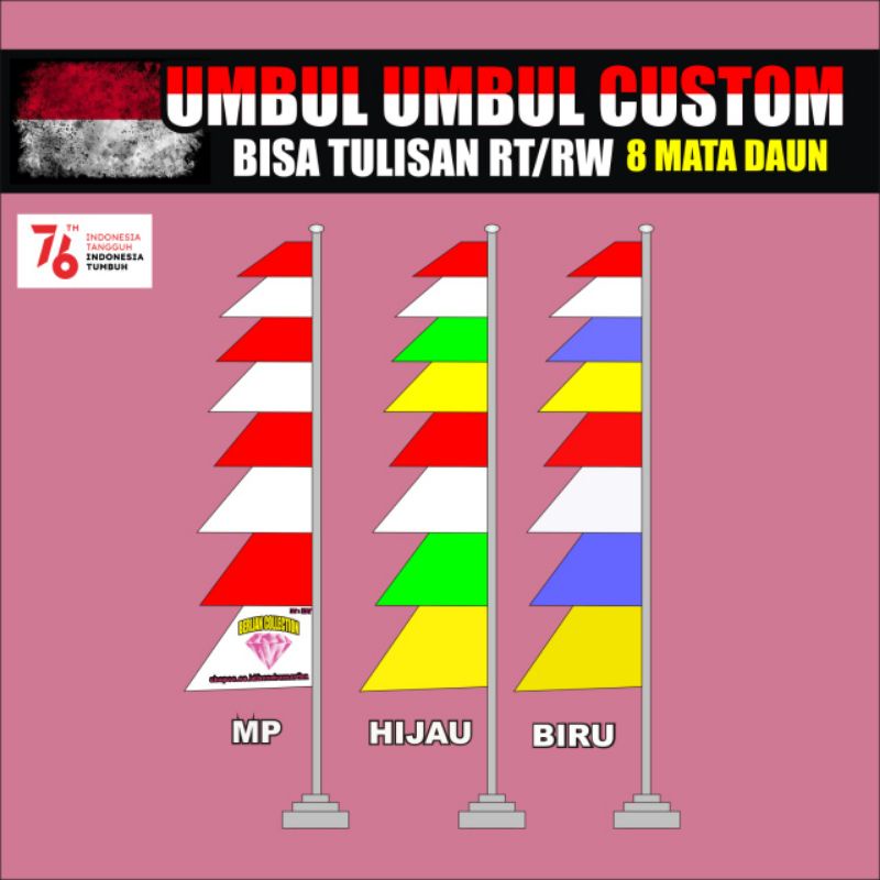 Jual bendera umbul2 zig zag | Shopee Indonesia