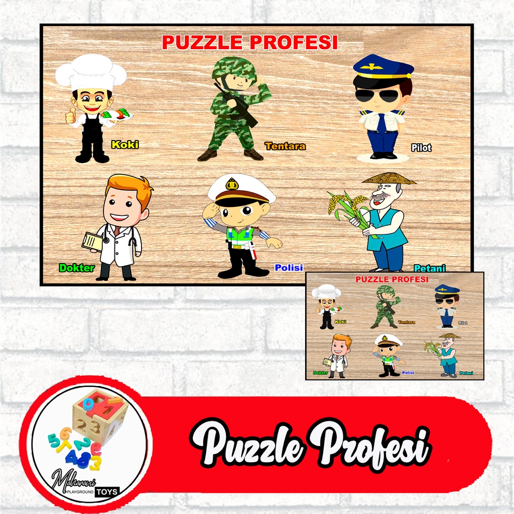 Jual Puzzle Profesi ( mainan edukasi anak ) | Shopee Indonesia