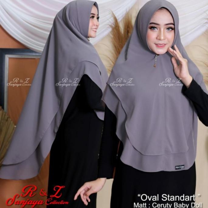 Jual KHIMAR SYARI 2 LAYER HIJAB INSTANT OVAL STANDAR Mat CERUTY BABYDOL ...