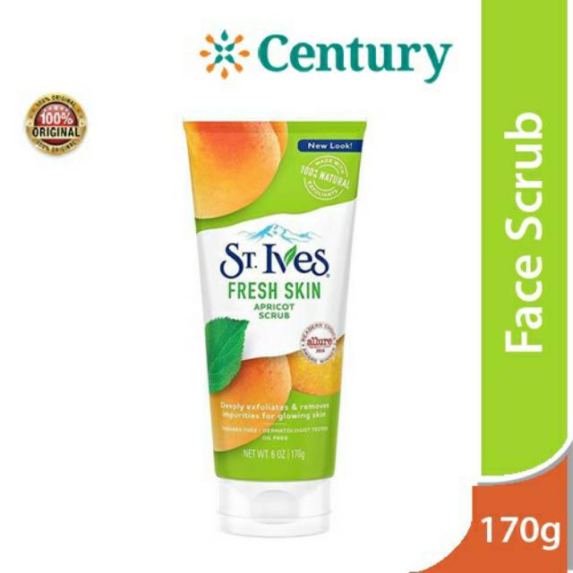 Jual READY STOK St. Ives Fresh Skin Apricot Face Scrub 170G | Shopee ...