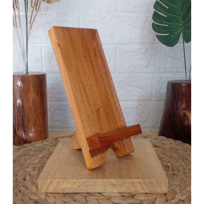 Jual Stand Holder HP Kayu / Tempat dudukan hp meja Docking Charger Hp ...