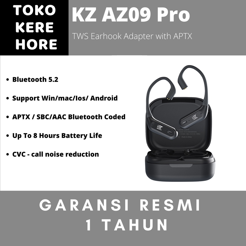 Jual KZ AZ09 Pro Knowledge Zenith APTX TWS Earhook HD Bluetooth Adapter ...