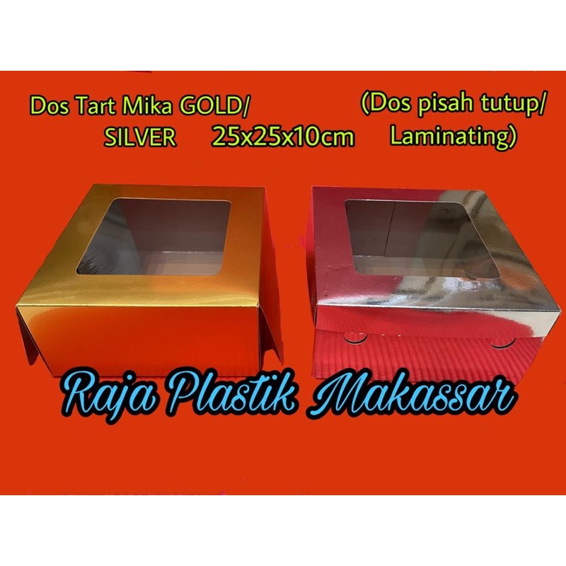 Jual Dos Kue Tart Mika Polos 25x25x10cm | Shopee Indonesia