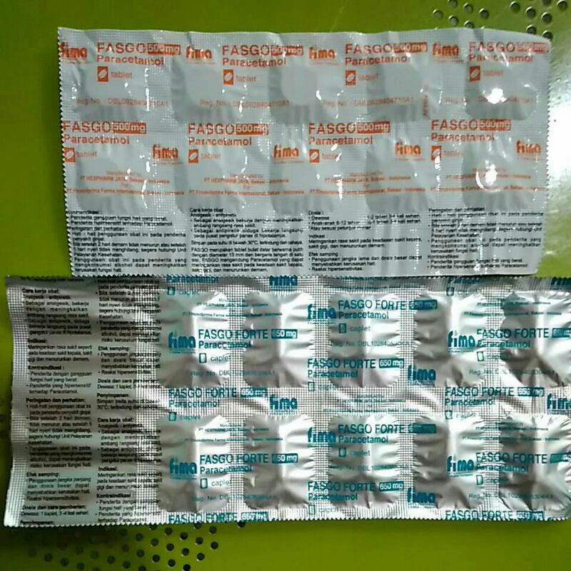 Jual FASGO 500 mg FORTE 650 mg Paracetamol Fima | Shopee Indonesia