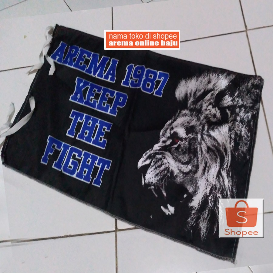 Jual BENDERA AREMA KELILING DUNIA " keep the fight " | Shopee Indonesia