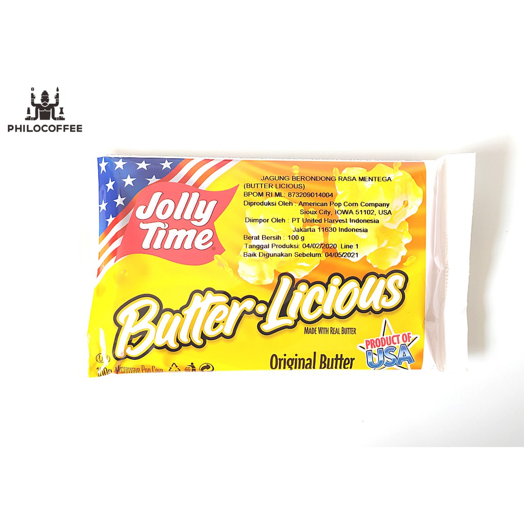 Jual Jolly Popcorn Time Butter Licious 100g (Original Butter) | Shopee ...