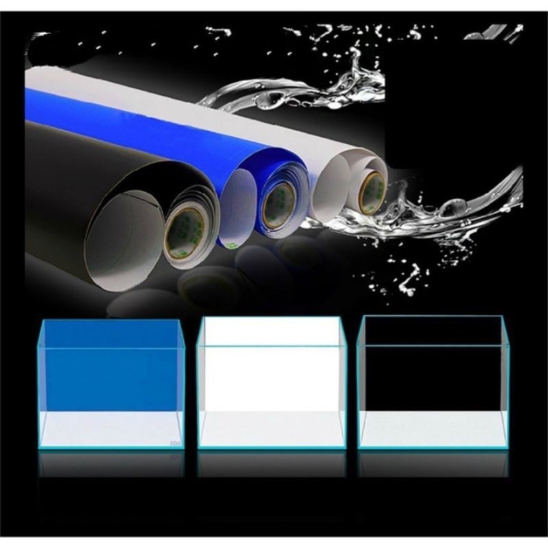 Jual STIKER AQUARIUM BACKGROUND WARNA BIRU PUTIH HITAM MEREK PROFIX ...